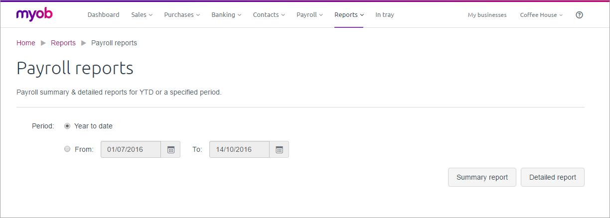 Reports - MYOB Essentials Accounting - MYOB Help Centre